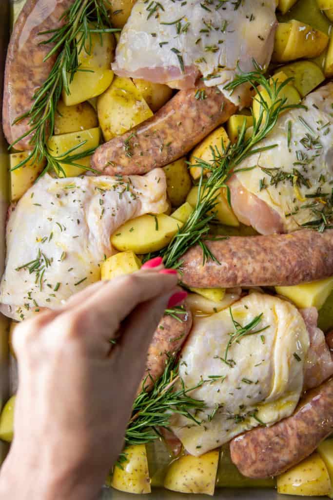 Nigella's Easy Italian Tray Bake: Oven Chicken Bake with Sausage